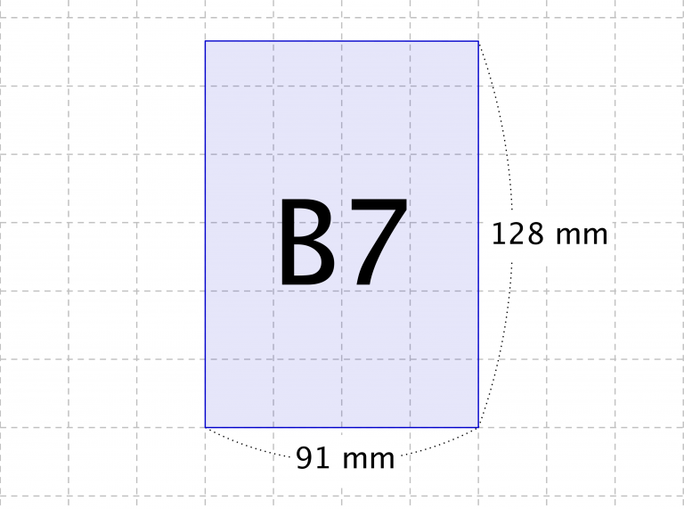 B7 サイズの大きさ - 用紙のサイズ一覧